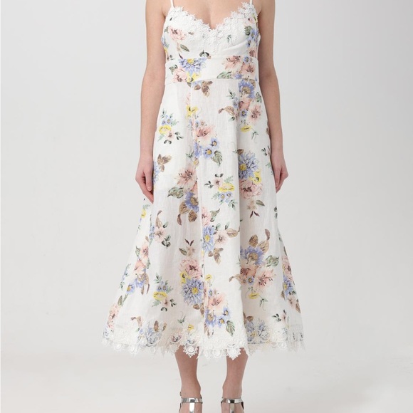 Zimmermann | Dresses | Authentic Zimmermann Applique Linen Picnic Dress ...